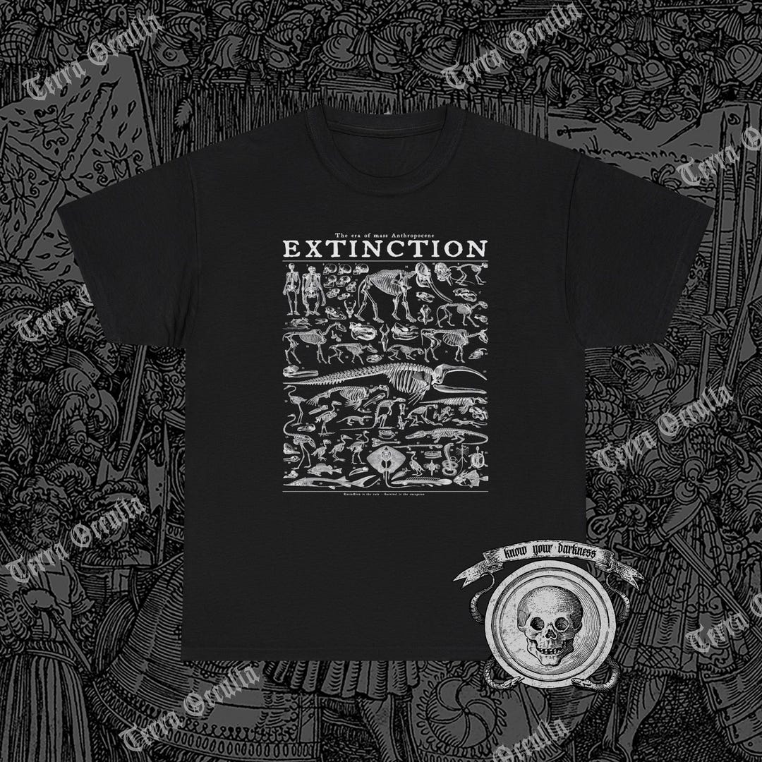 Extinction Shirt, Animal Skeleton, Paleontology, Endangered Species ...