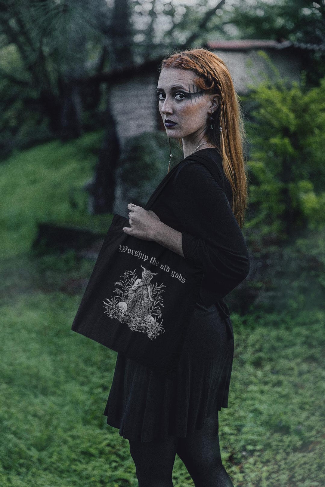 Worship the Old Gods Tote Bag, Satyr, Paganism, Horned God, Cernunnos ...