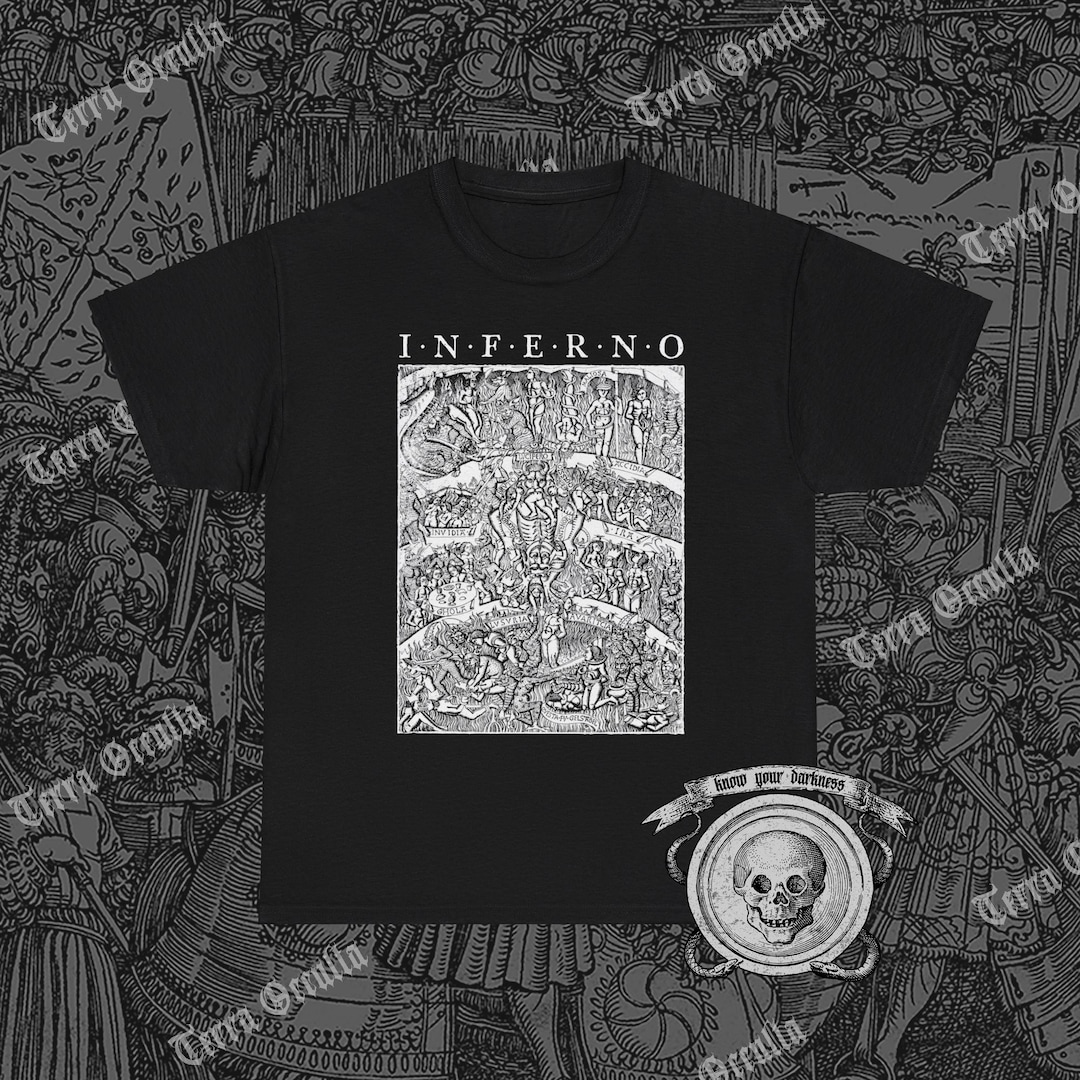 Inferno Shirt, Hell, Dante's Inferno, Medieval Woodcut - Etsy