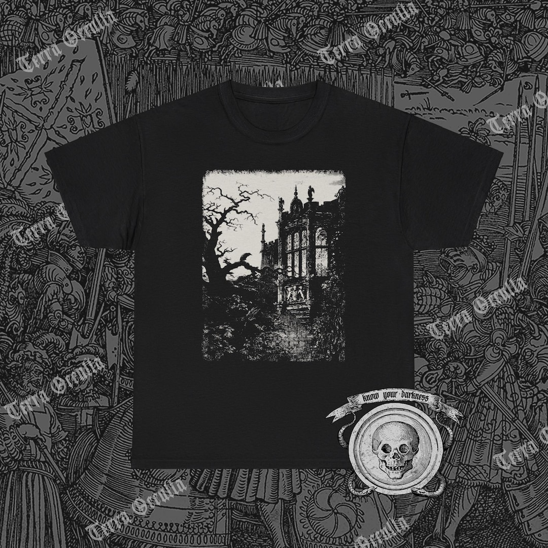 Evil Omen Shirt, Dark Castle, Halloween, Gothic, Victorian, Horror ...