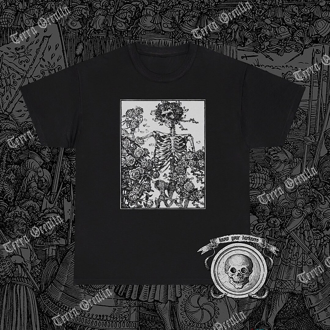 Death With Roses Shirt, Skeleton and Roses Shirt, Edmund Joseph ...