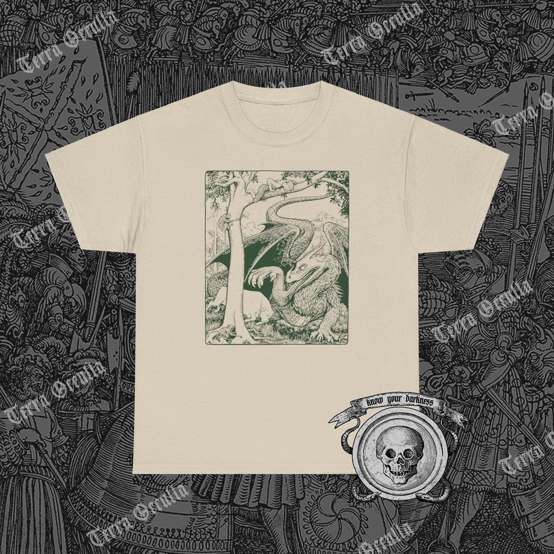 Medieval Dragon Shirt, Fantasy, Folklore, Goblincore, Cottagecore ...