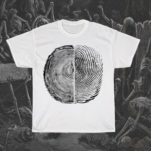Tree Rings Shirt, Fingerprint Shirt, Tree Stump Shirt, Forest T-shirt ...