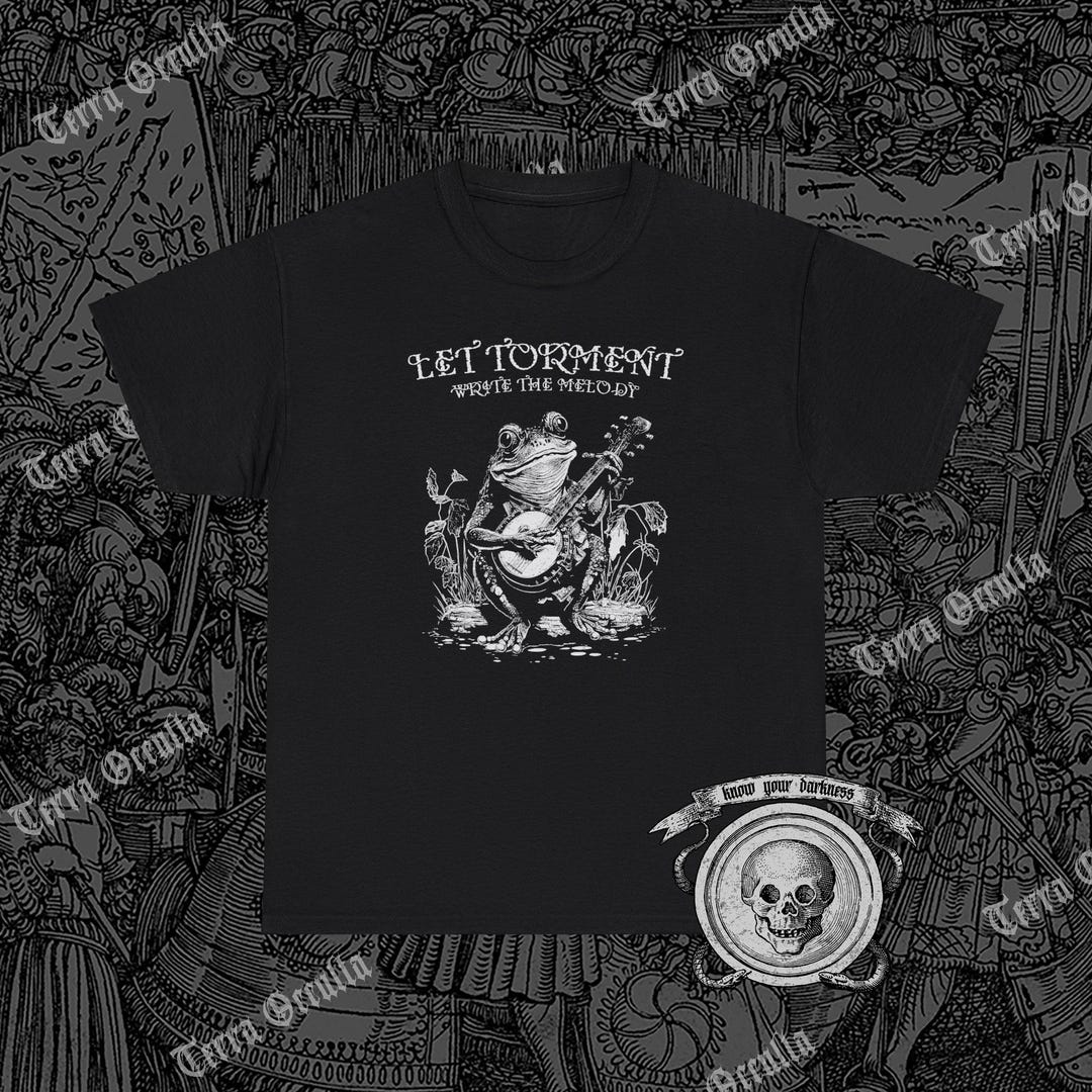 Let Torment Write the Melody Shirt, Frog Playing Banjo, Amphibian - Etsy