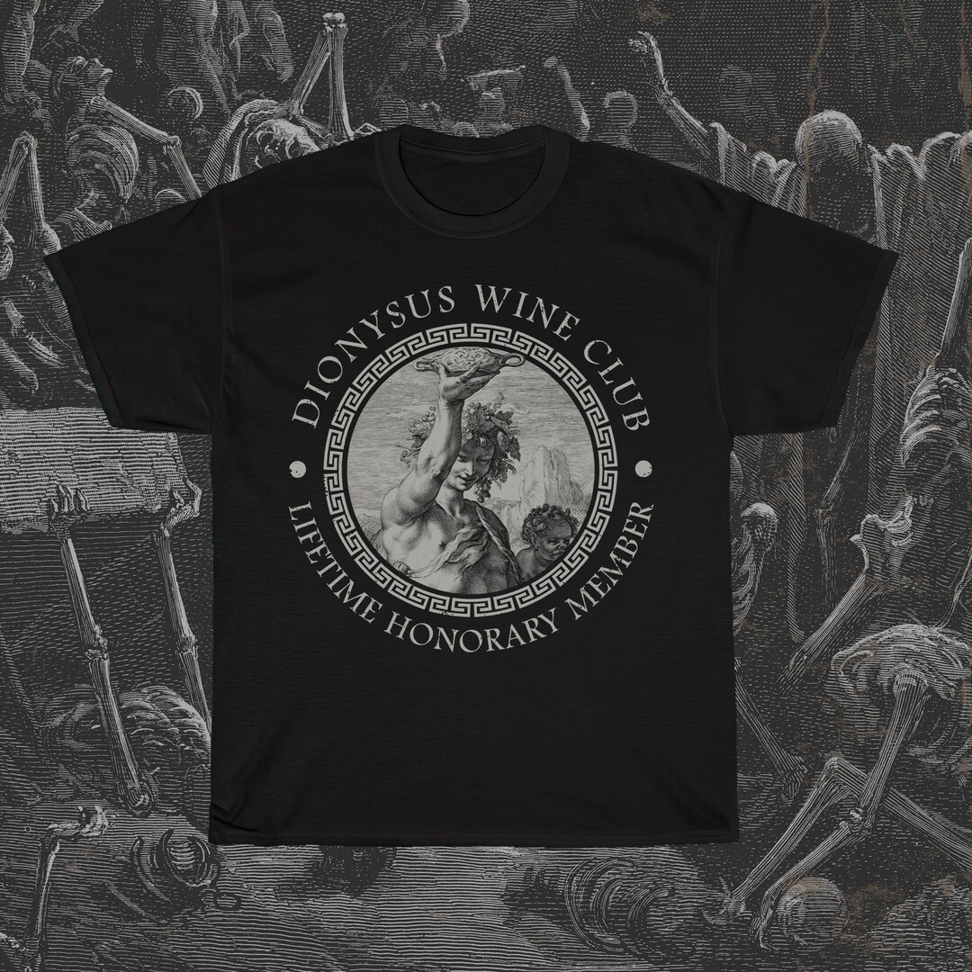 Dionysus T-shirt, Wine Club Shirt, Greek Mythology T-shirt, Bacchus T ...