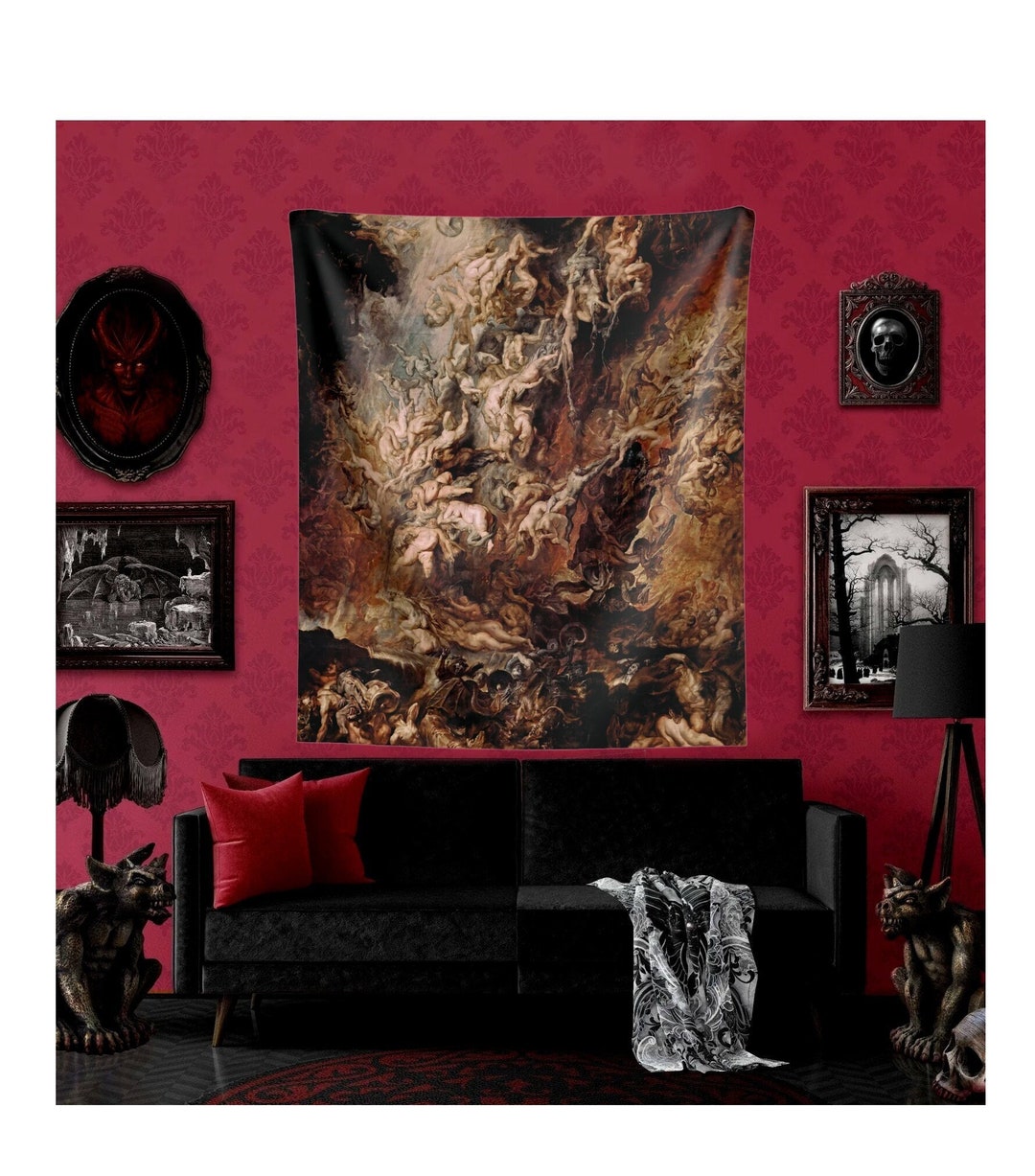 Fall of Rebel Angels Tapestry, Peter Paul Rubens Tapestry, Fallen Angel ...