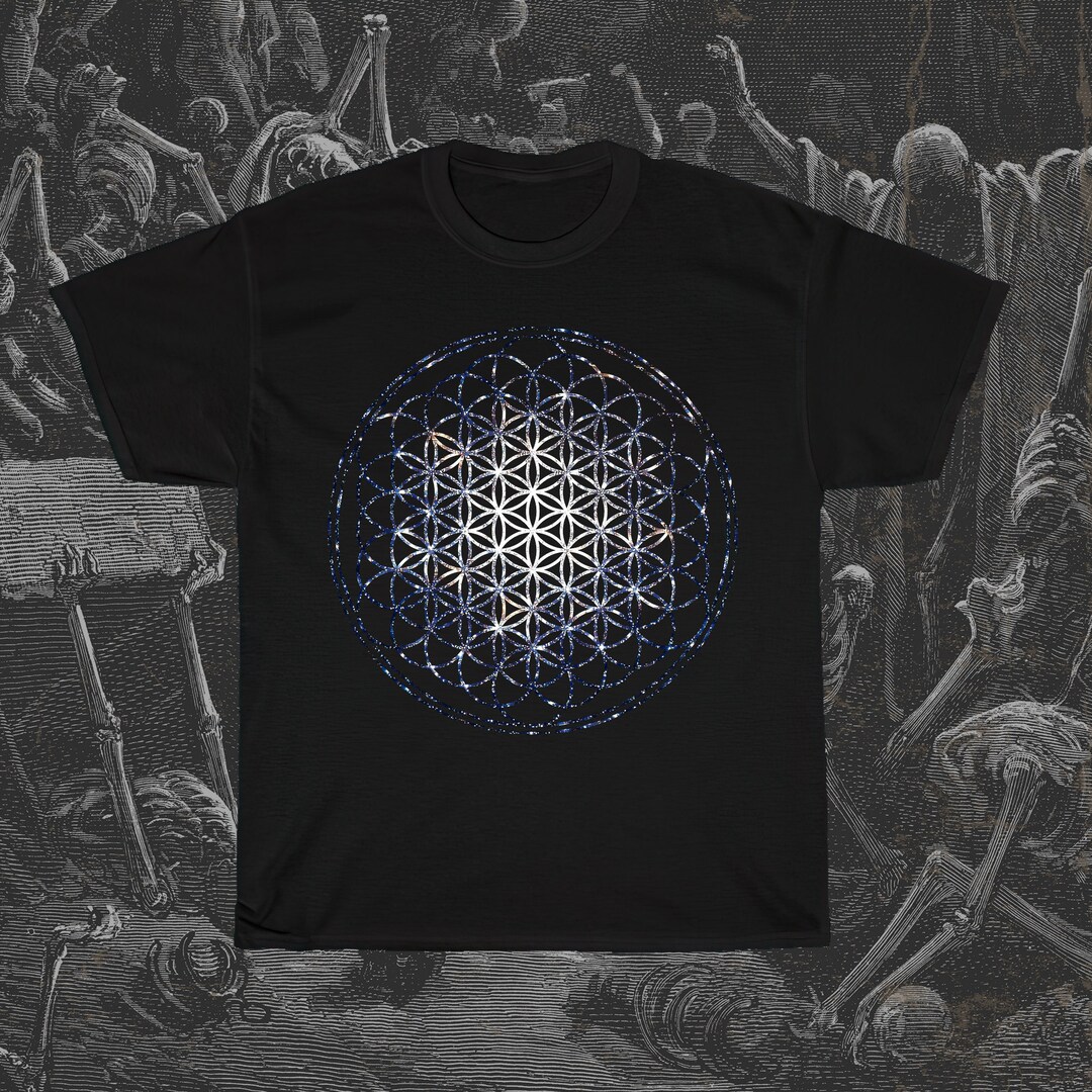 Flower of Life Shirt Sacred Geometry Shirt Metatron's - Etsy
