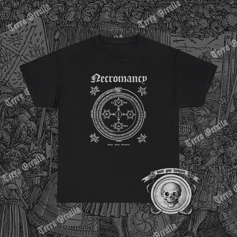 King Solomon Circle Illustration Shirt, Necromancy-inspired Occult ...