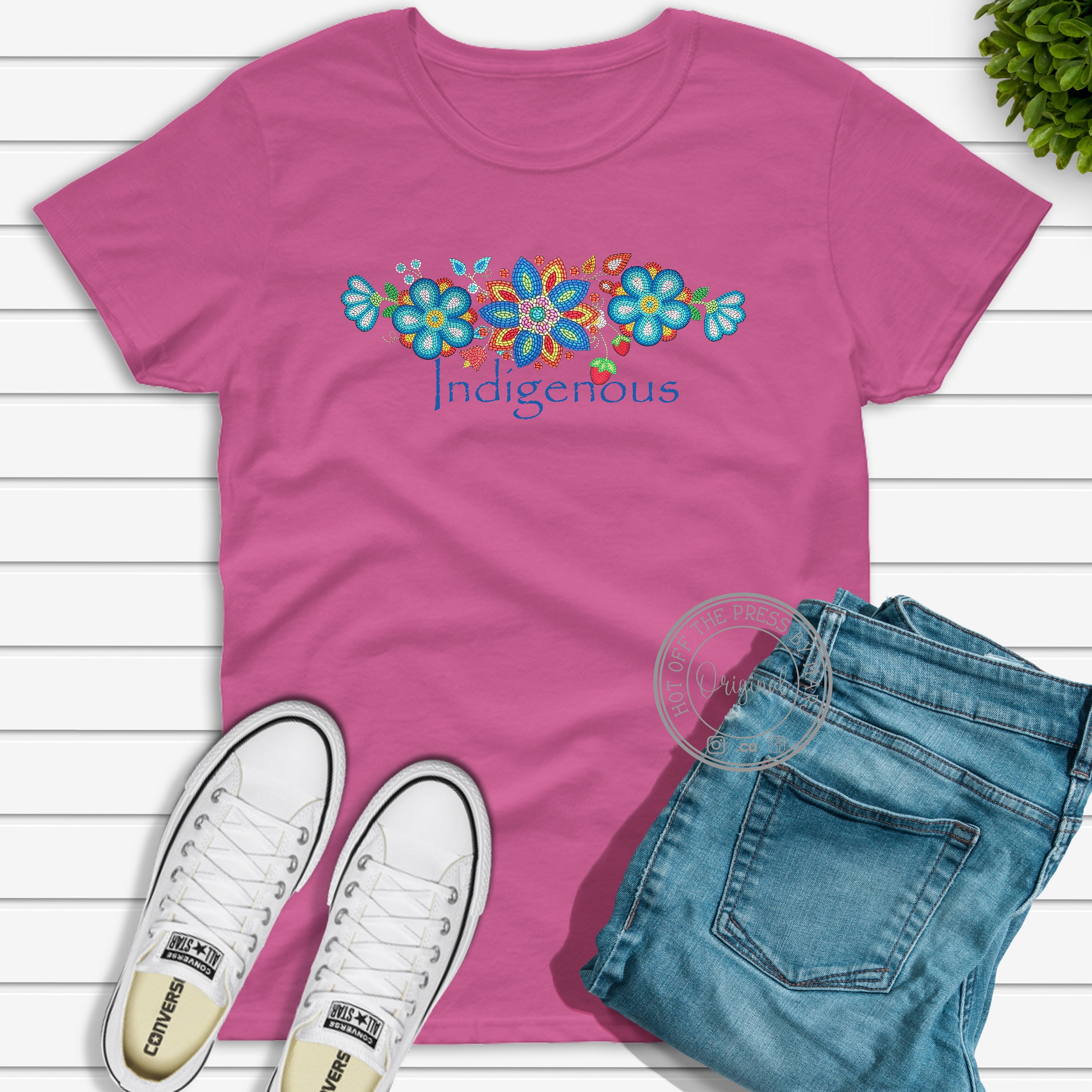 Metis and Indigenous T-shirts With Flowers, Metis, Indigenous, Beading ...
