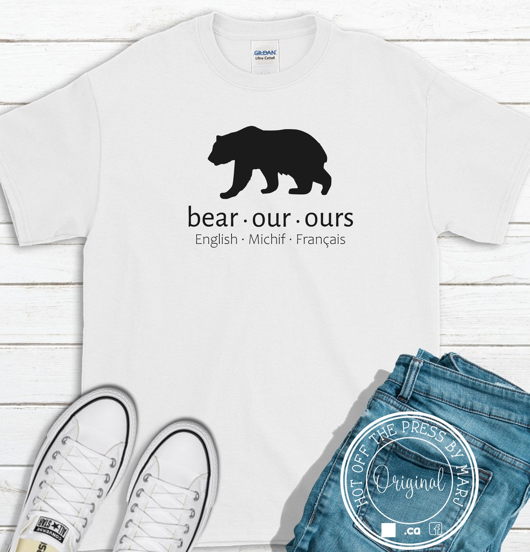 Métis T-shirts - Animals in English, Michif and French, Indigenous ...