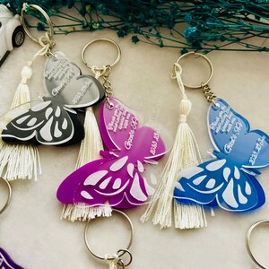 Customizable Acrylic Butterfly Keychain | Transparent Colored Acrylic ...