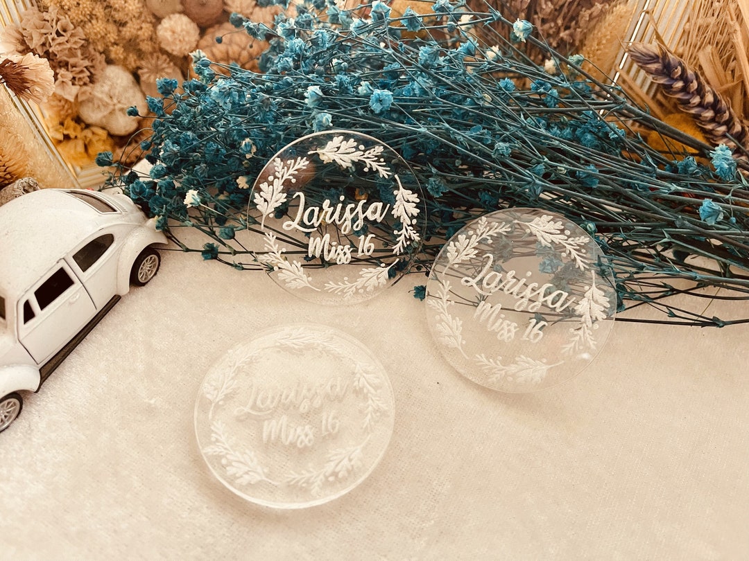 Personalized Acrylic Clear Name Tag Clear Name Place Cards - Etsy