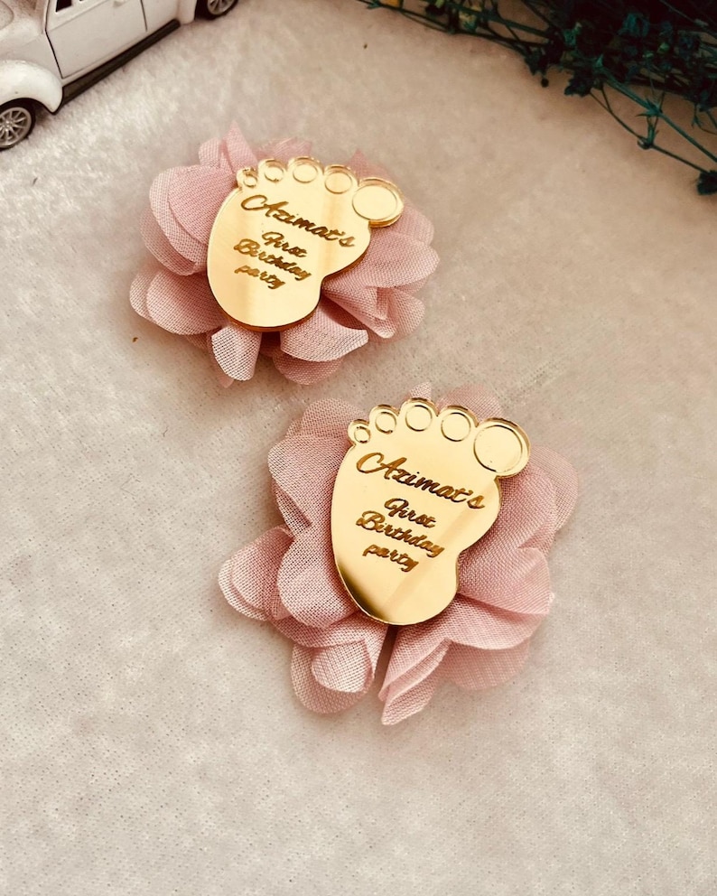 Personalized Gold Baby Feet Magnet, Baby Shower Favor - Etsy Australia