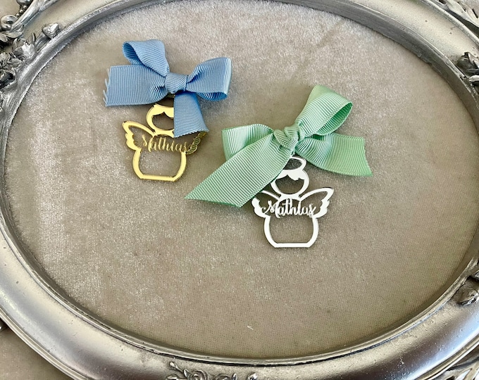 Personalized Rose Gold Tag, Custom Baptism Day Tag, Custom Name Tag ...