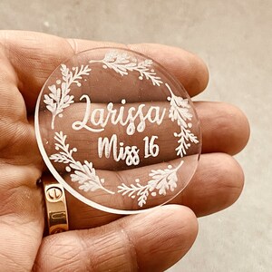 Personalized Acrylic Clear Name Tag Clear Name Place Cards - Etsy