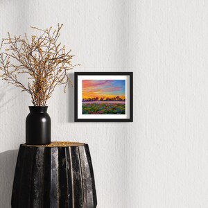 Colorful Sunset With Flower Field Art Print - Etsy
