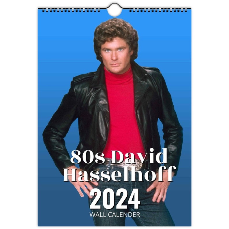 80s David Hasselhoff 2024/25 Choose Start Month Slim Dates Personalised ...