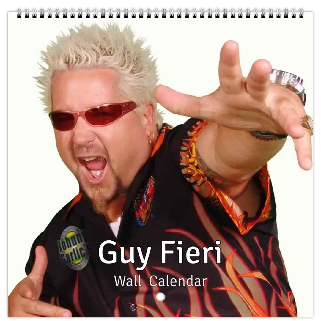 Guy Fieri Personalised 2024 Large Wall Calendar 12 Month Planner Dates ...
