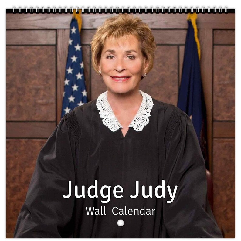 Judge Judy Quotes Personalised 2024 Large Wall Calendar 12 Month ...