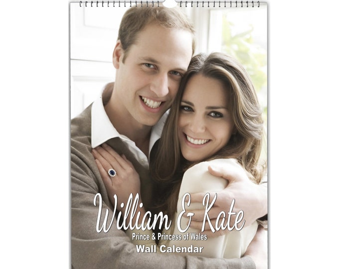William and Kate Prince & Princess of Wales Full Photo Calendar ...