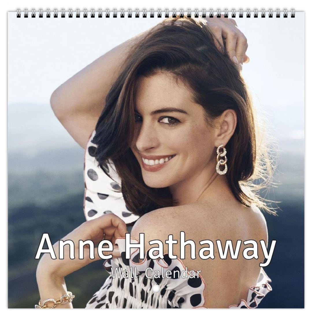 Anne Hathaway Personalised 2024 Large Wall Calendar 12 Month Planner ...