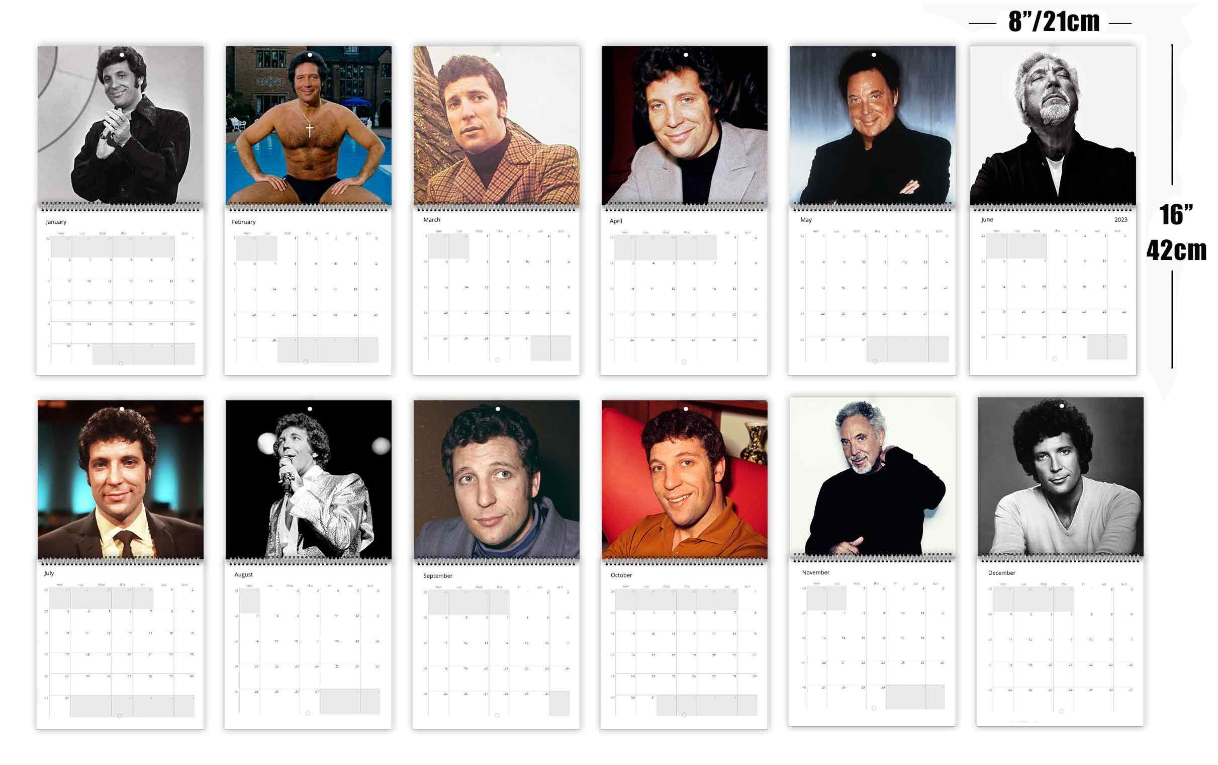 Tom Jones Personalsied 2024 Large Wall Calendar 12 Month Planner Dates ...