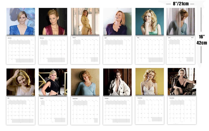 Elizabeth Banks Personalised 2024 Large Wall Calendar 12 Month Planner ...