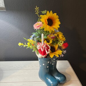 Flower Filled Rain Boots - Etsy