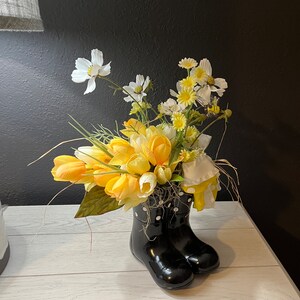 Flower Filled Rain Boots - Etsy