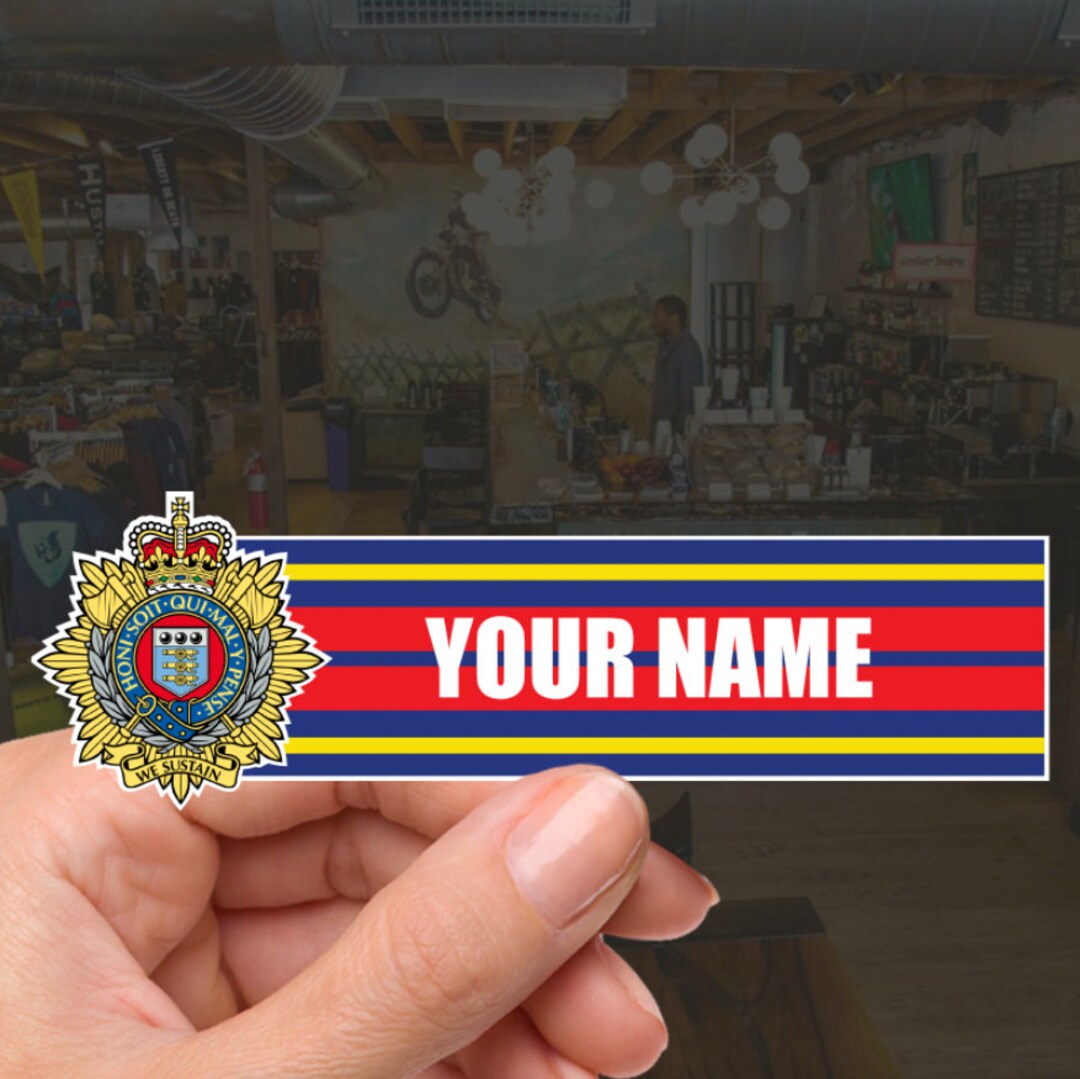 Custom Royal Logistics Corps RLC Waterproof Vinyl Name Stickers ...