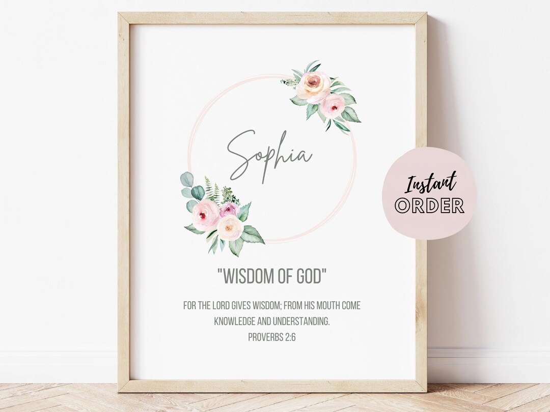 Sophia Name Meaning Print Biblical Name Definition Art Floral Wreath sophia-name-meaning-print-biblical-name-definition-art-floral-wreath