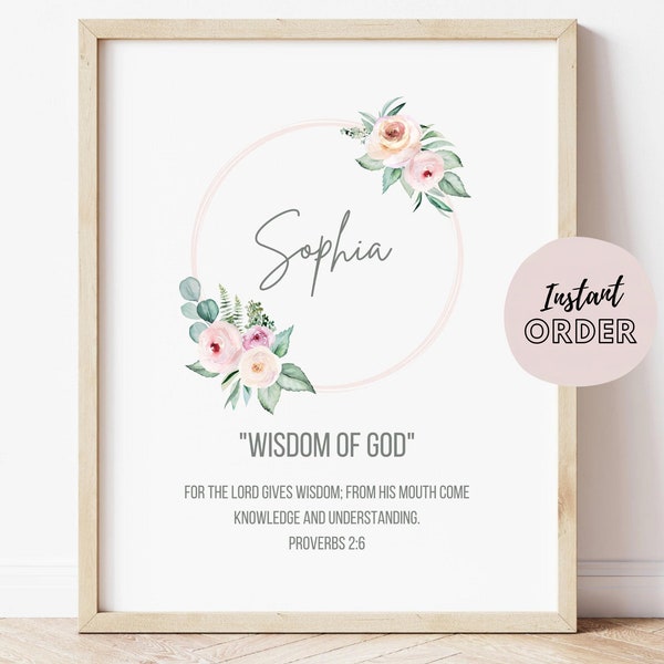 Sophia Name Wall Art - Etsy