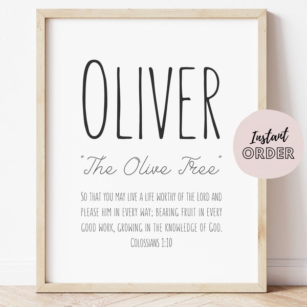 Oliver Sign - Etsy