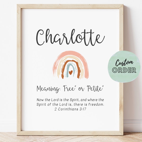 Isabella Name Meaning Frame - Etsy