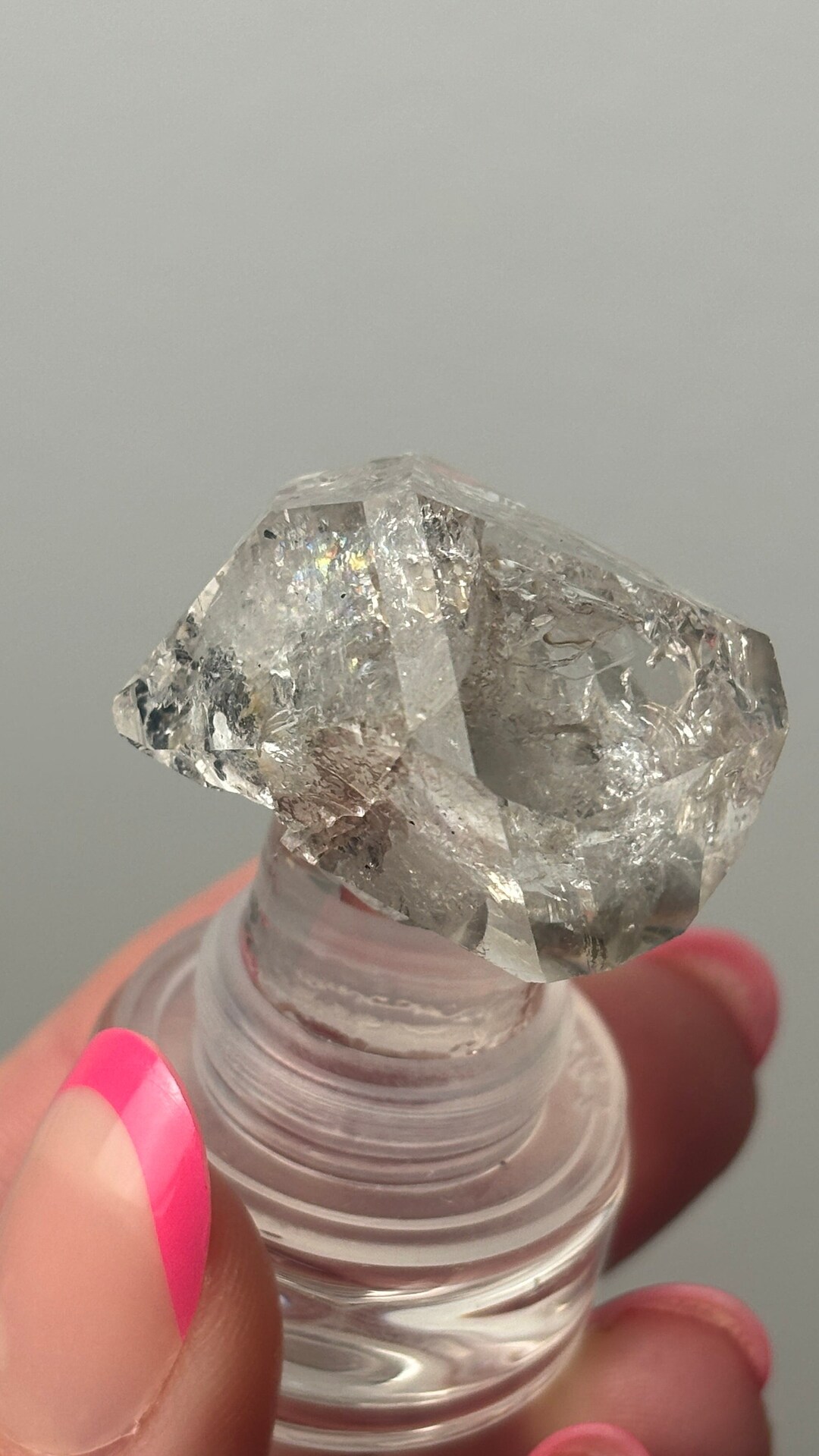 Gorgeous Herkimer Diamond Quartz, Carbon Inclusions, Rainbows, Skeletal ...