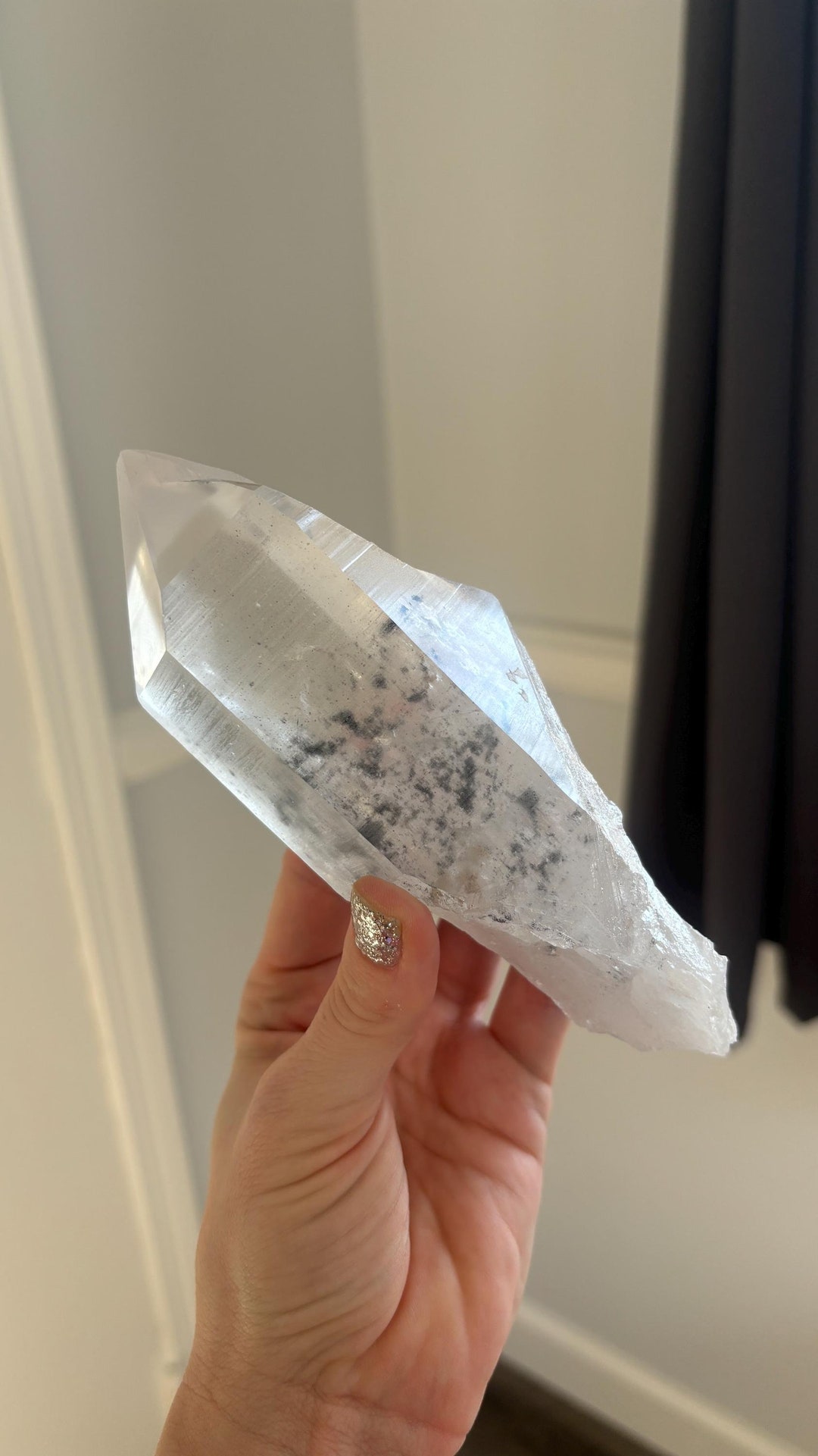 Black Phantom Quartz, Large Crystal, Raw, Quartz Root, Huge Key ...