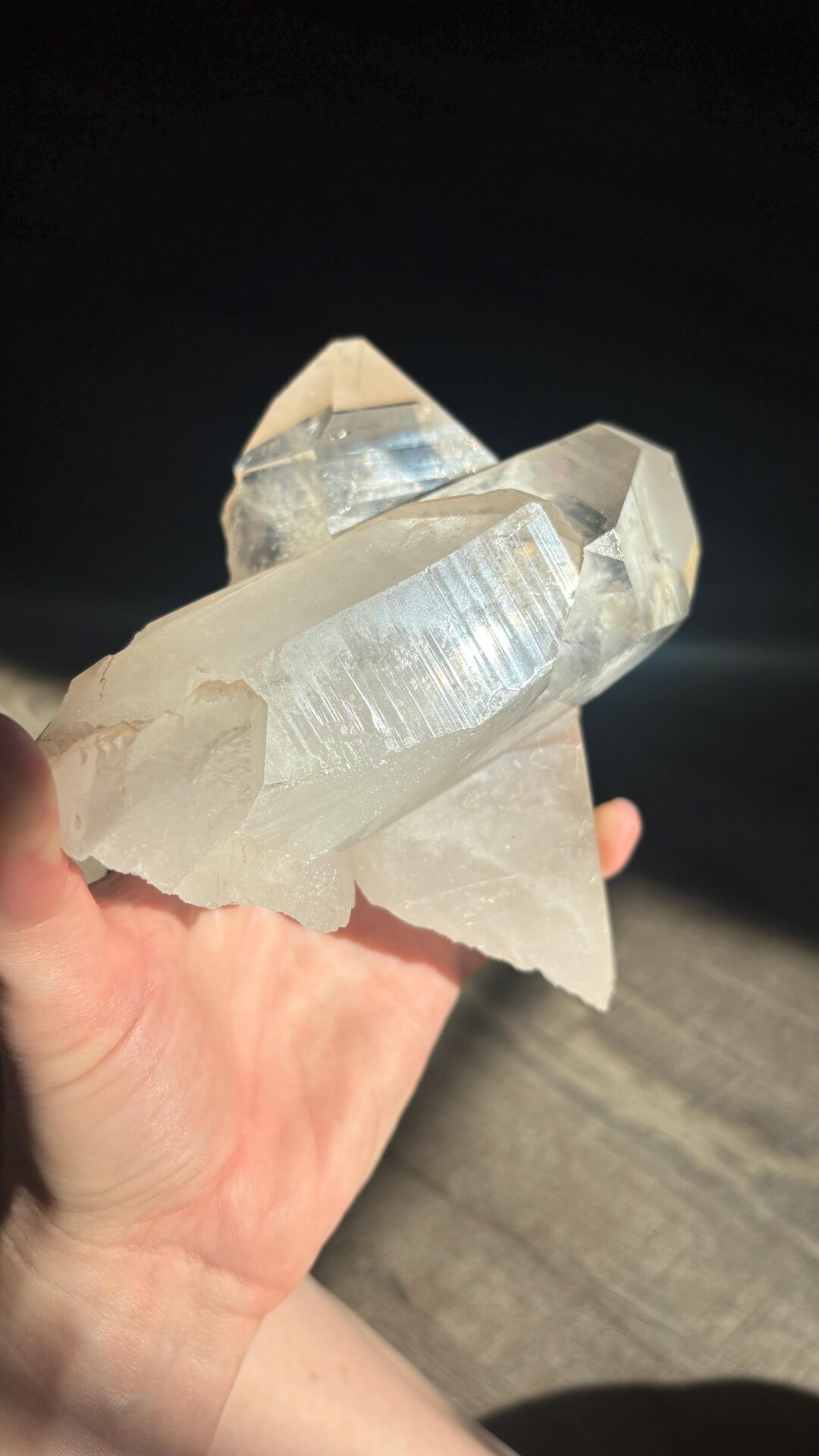 Huge Clear Quartz Twin Points, Rehealed Base, Nice Clarity, Perfect ...