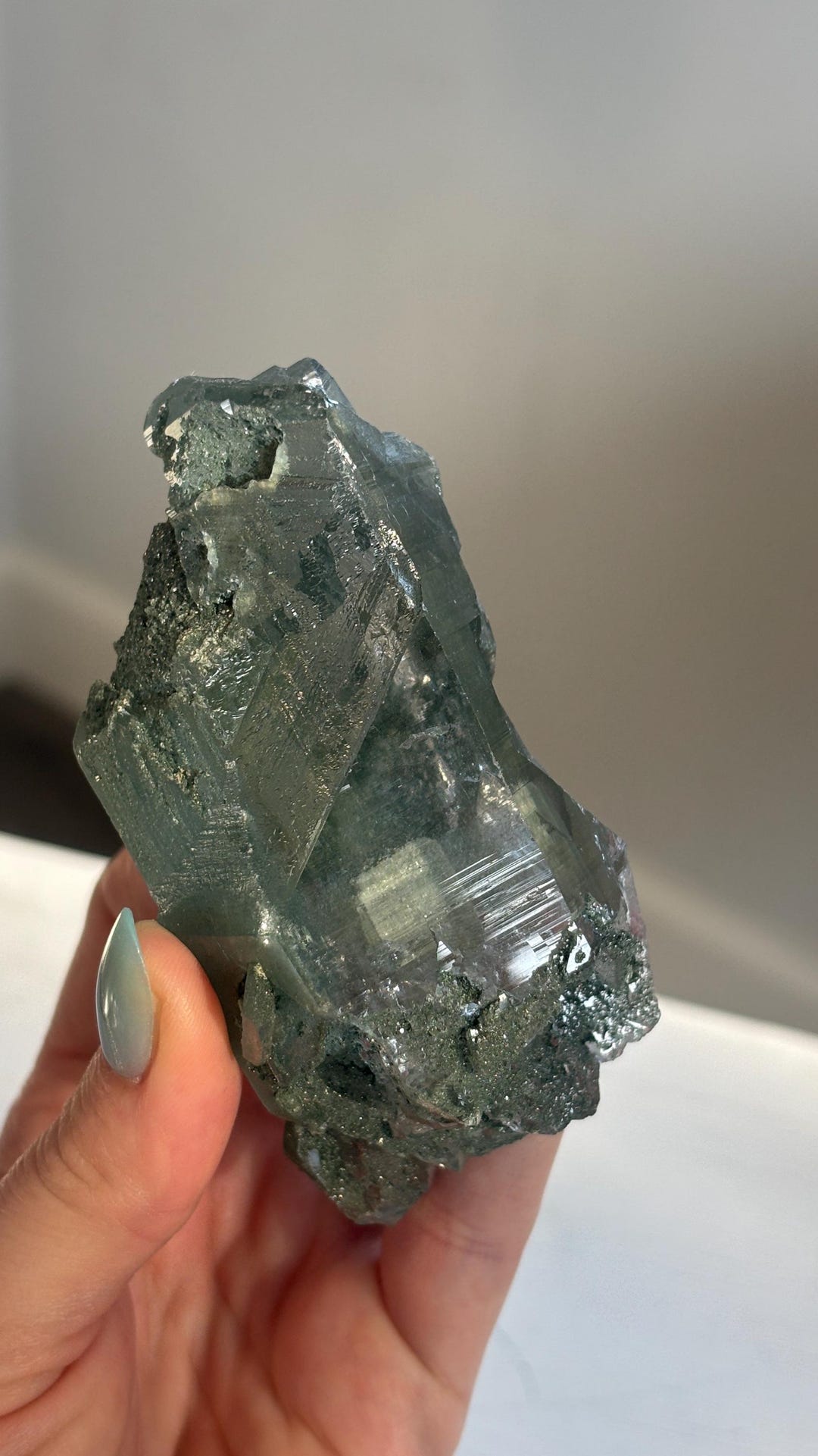 Large Himalayan Chlorite Quartz With Reheal, 3D White Phantom, Keys ...