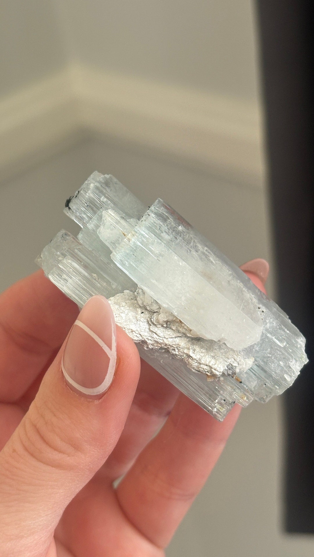 Aqua Morganite, Double Terminated, Large DT, Lovely Blue and Pink Beryl ...