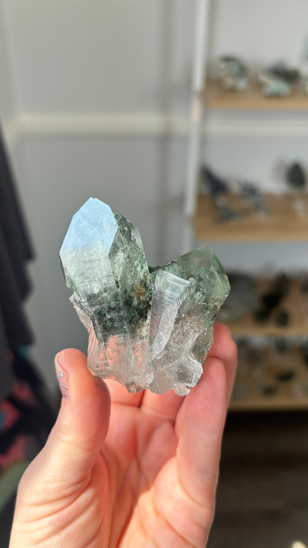 Glossy Himalayan Quartz Twin Points, Chlorite Clouds, Rutile, Keys ...