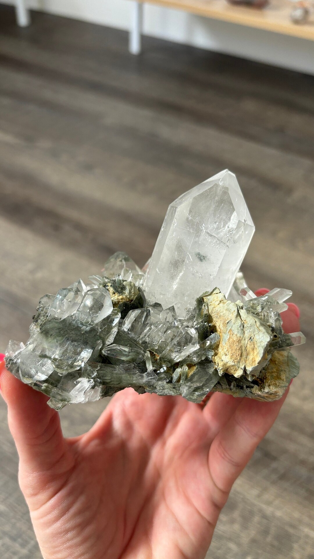 Large Pakistani Chlorite Quartz, Unique Structure With Faden- Like ...