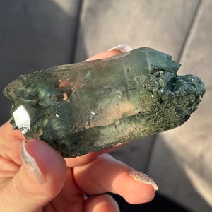 Fantastic Himalayan Quartz DT, Rehealed, Chlorite Gradient on Both Ends ...