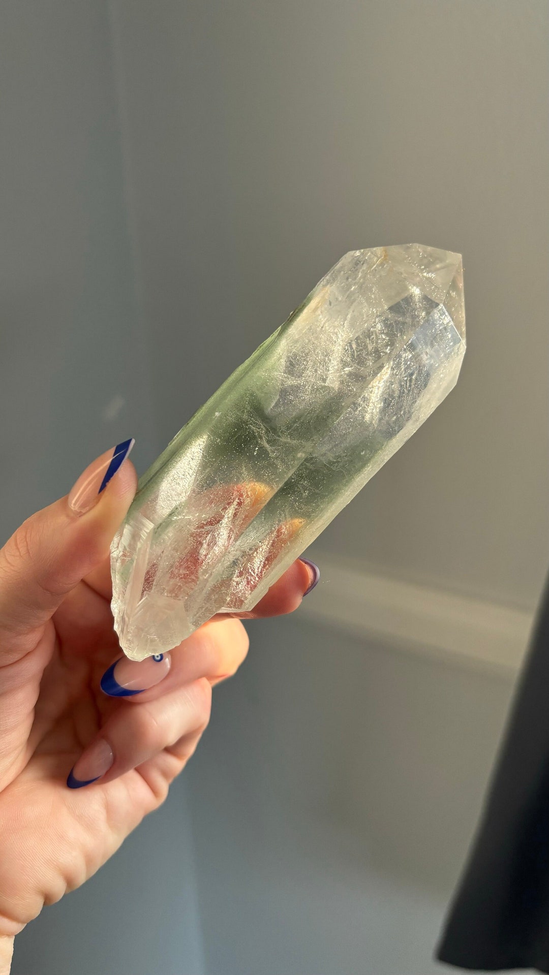 Pristine Himalayan Quartz Point, Perfect Tip, Heavily Keyed, Ethereal ...