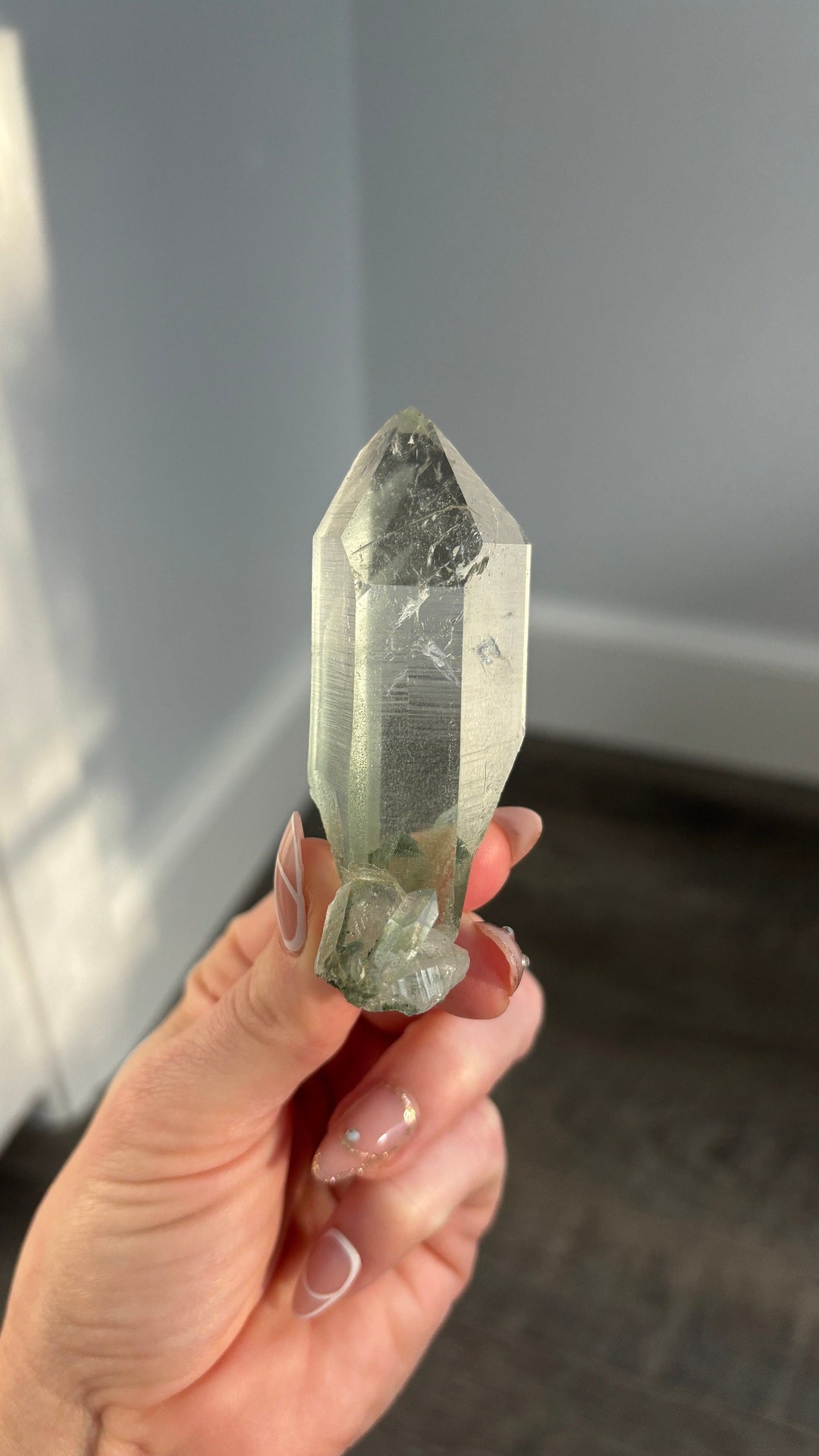 Himalayan Quartz Point, 3D Chlorite Phantom, Keys, Optically Clear ...