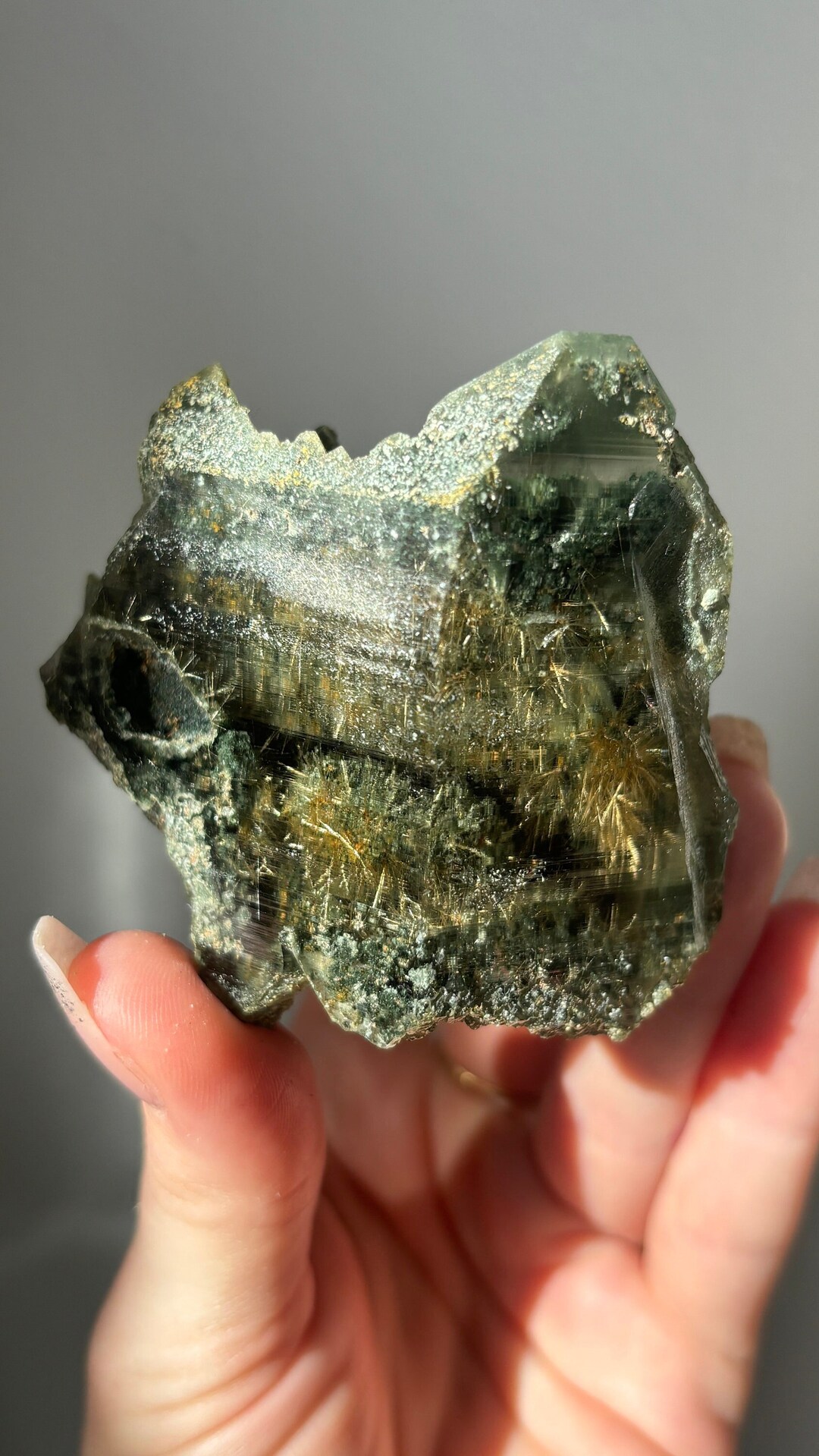 Fantastic Himalayan Quartz Piece, Tons of Chlorite and Rutile, Visually ...