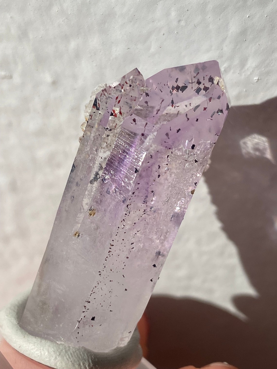 Stellar Twin Goboboseb Amethyst With Analcime Jacket, Harlequin Effect ...
