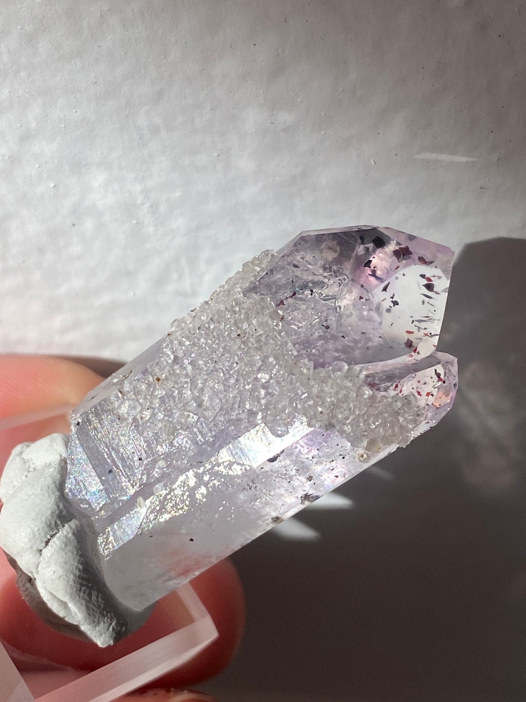 Stellar Twin Goboboseb Amethyst With Analcime Jacket, Harlequin Effect ...