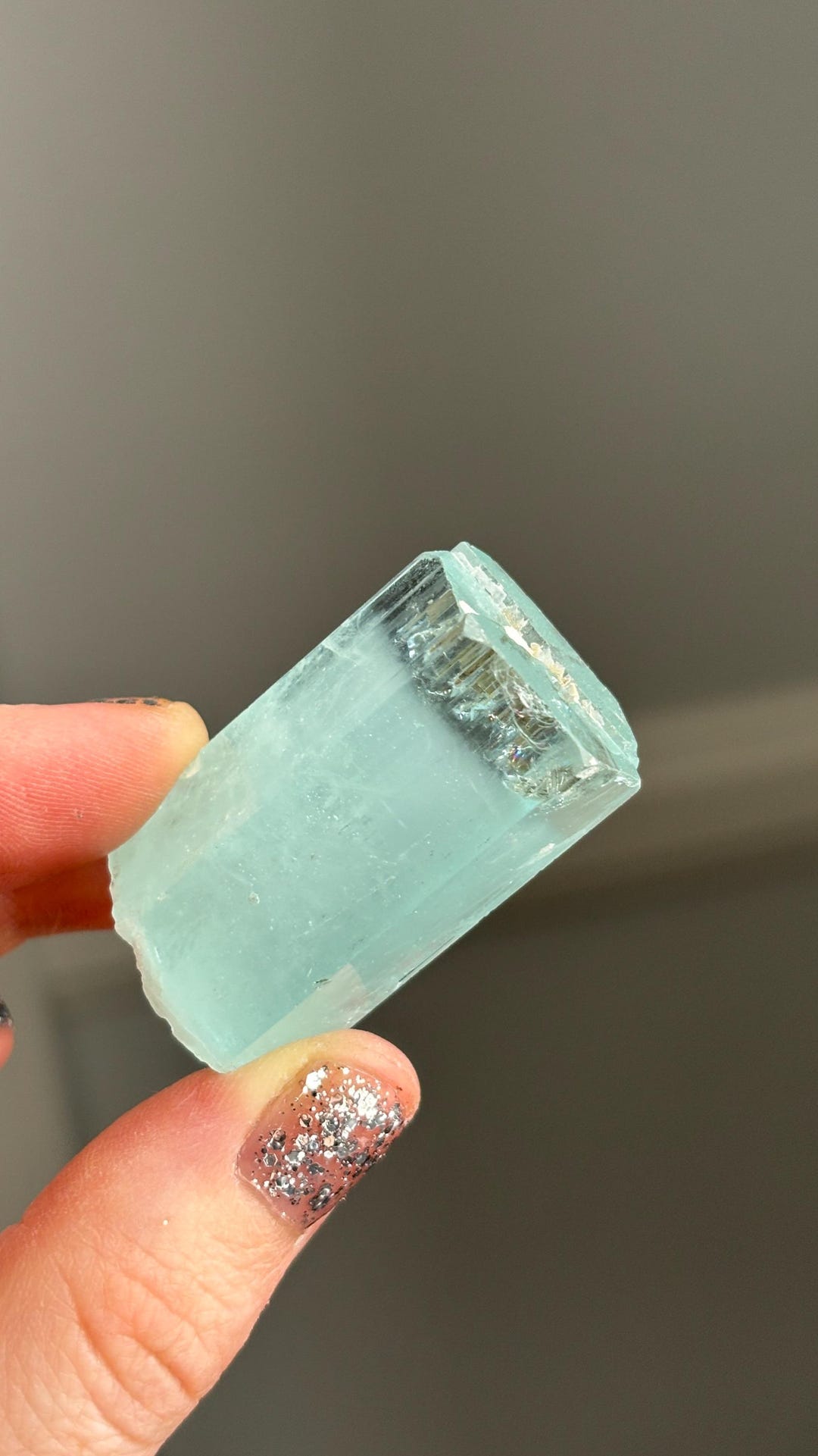 Chunky Etched Aquamarine With Cloudy Base and Glossy Termination, Skardu Pakistan Blue Beryl - Etsy