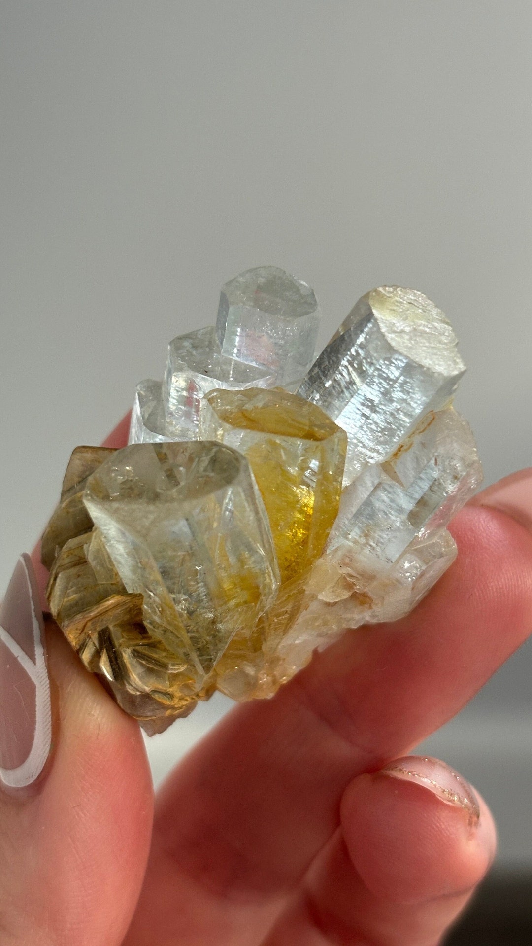 Terminated Aquamarine, Full Mica Flowers, Unique Iron Coating, Lovely ...