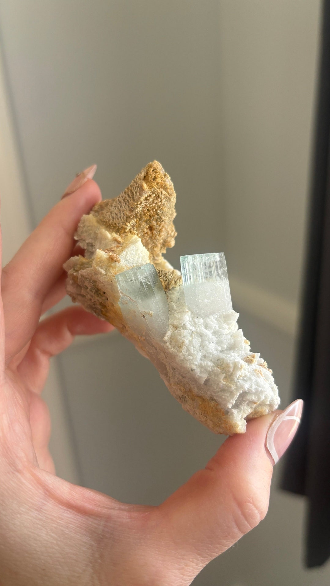 Aqua Morganite, Terminated, Large, Blue and Pink Beryl, Rare ...